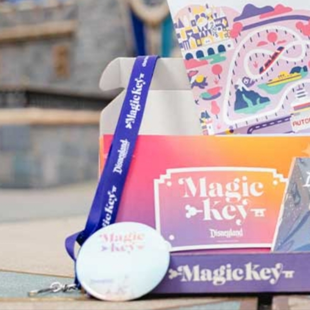 Disneyland Magic Key Lanyard & Button - Gem
